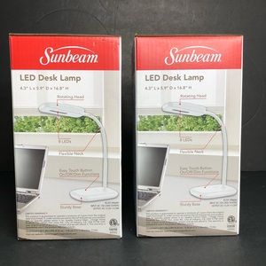 Sunbeam | Other | 2 White Sunbeam Led Dimming Desk Lamps Nib | Poshmark